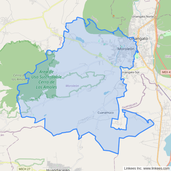 Moroleon Guanajuato Mexico Map MAPAS IMPLAN MOROLEON